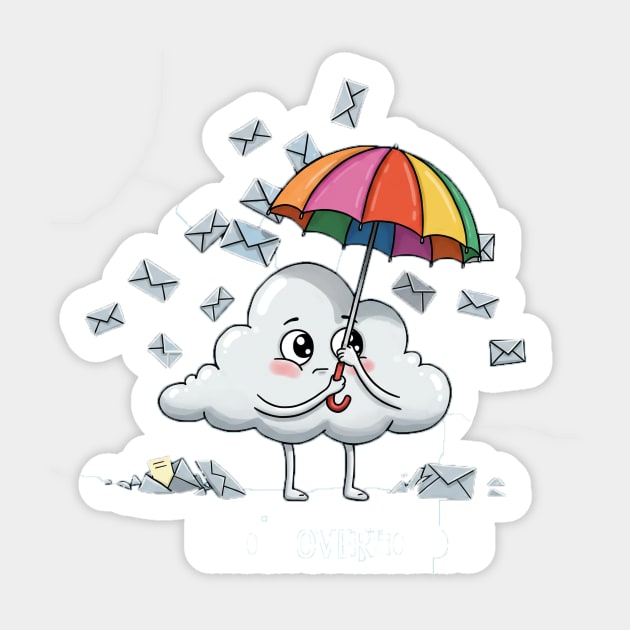 Inbox Overload - Umbrella - Sticker | TeePublic